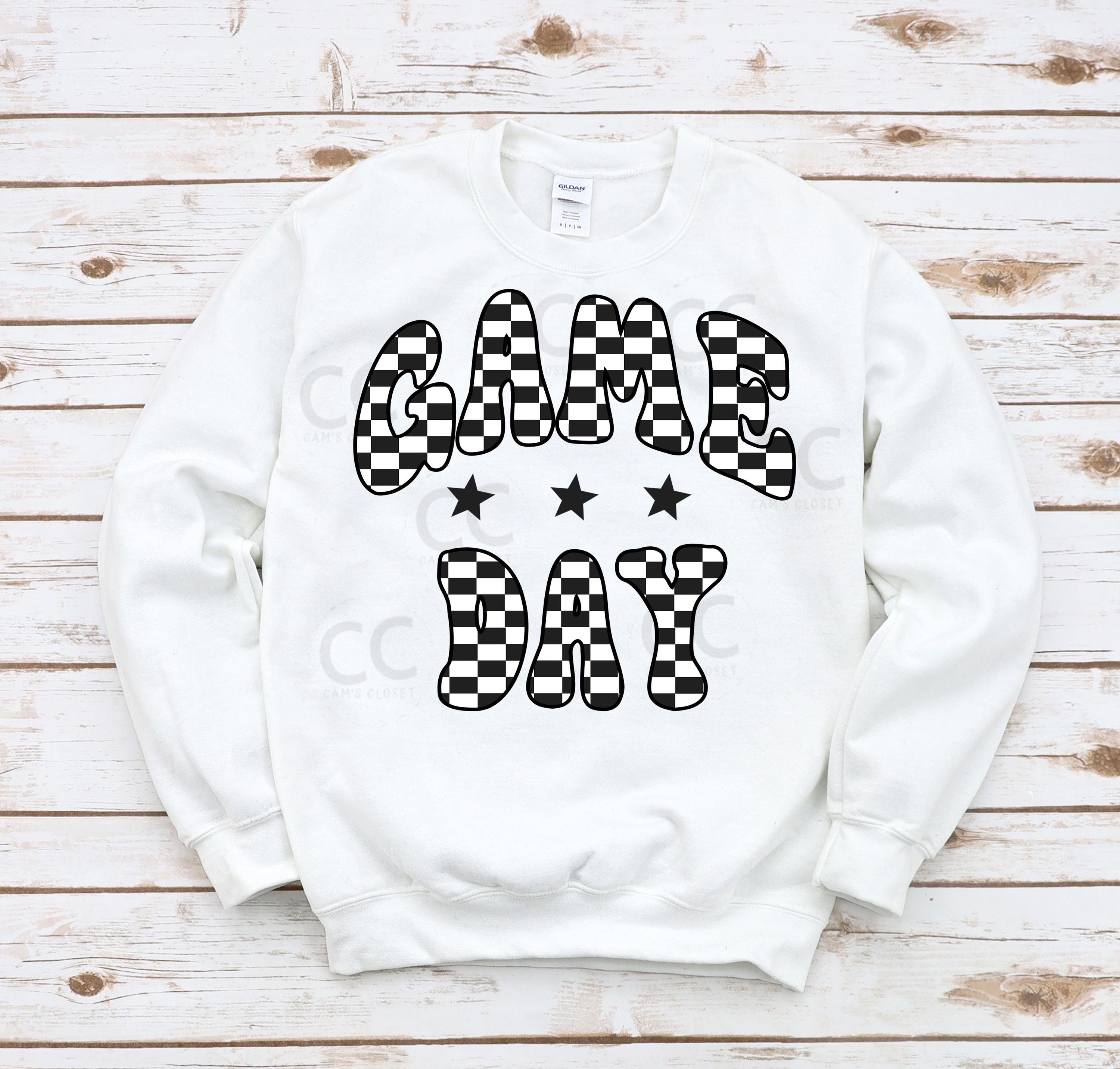 Game Day Black White Checkered Png Jpg - Etsy