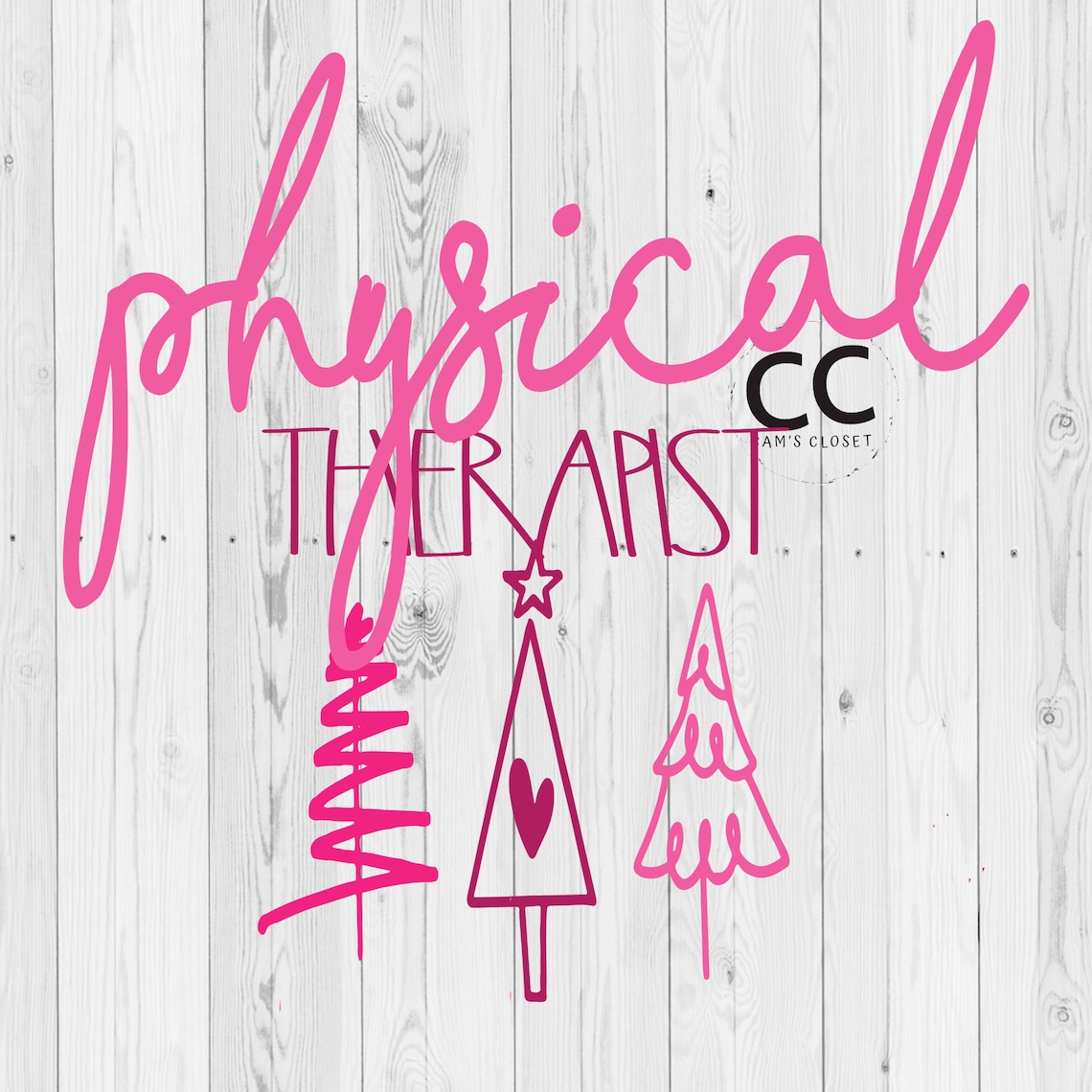 Physical Therapy Christmas Trees Png Jpg - Etsy