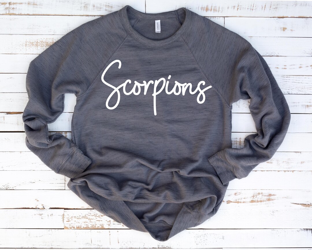 Hand Lettered Mascot Scorpions Png Download DTF Sublimation Black White ...