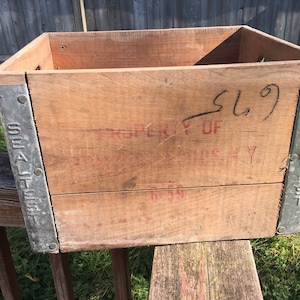 Vintage Sealtest Milk Crate, Milk Box, Rustic Milk Crate, Wood and ...