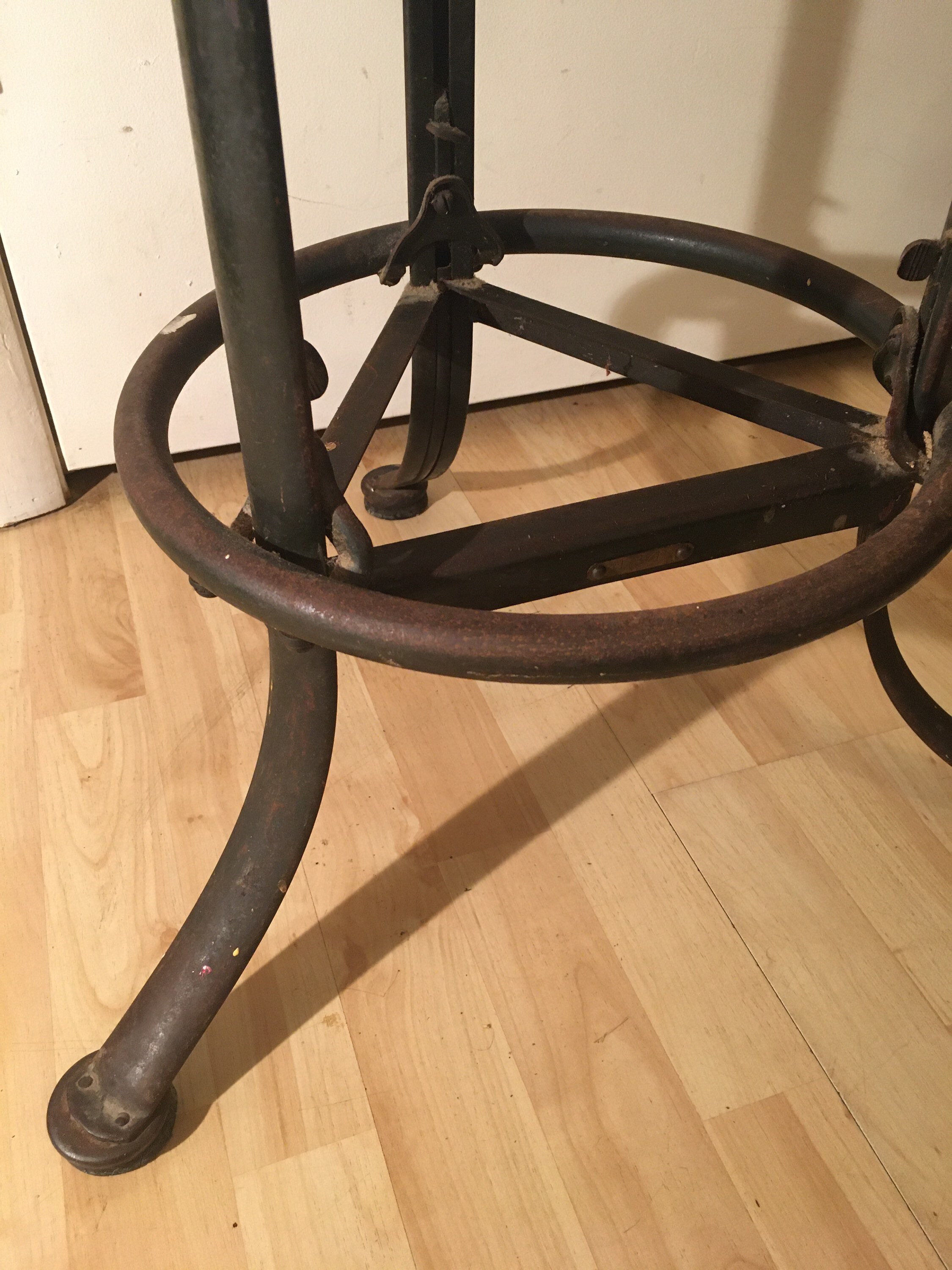 Vintage Industrial Stool Workshop Stool Tall Metal Stool | Etsy