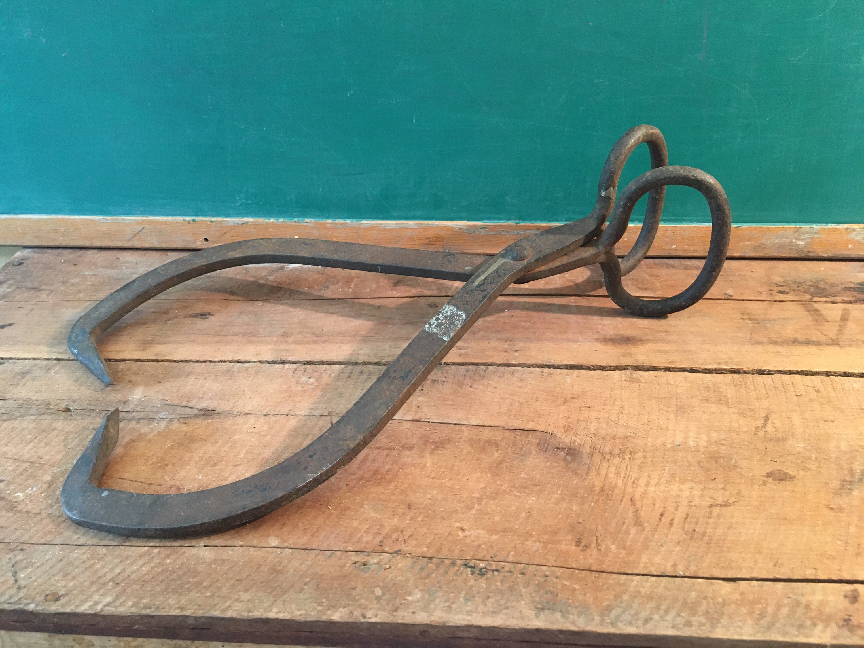 Hand Forged Antique Ice Block Tongs Ice Hook Hand Forged - Etsy