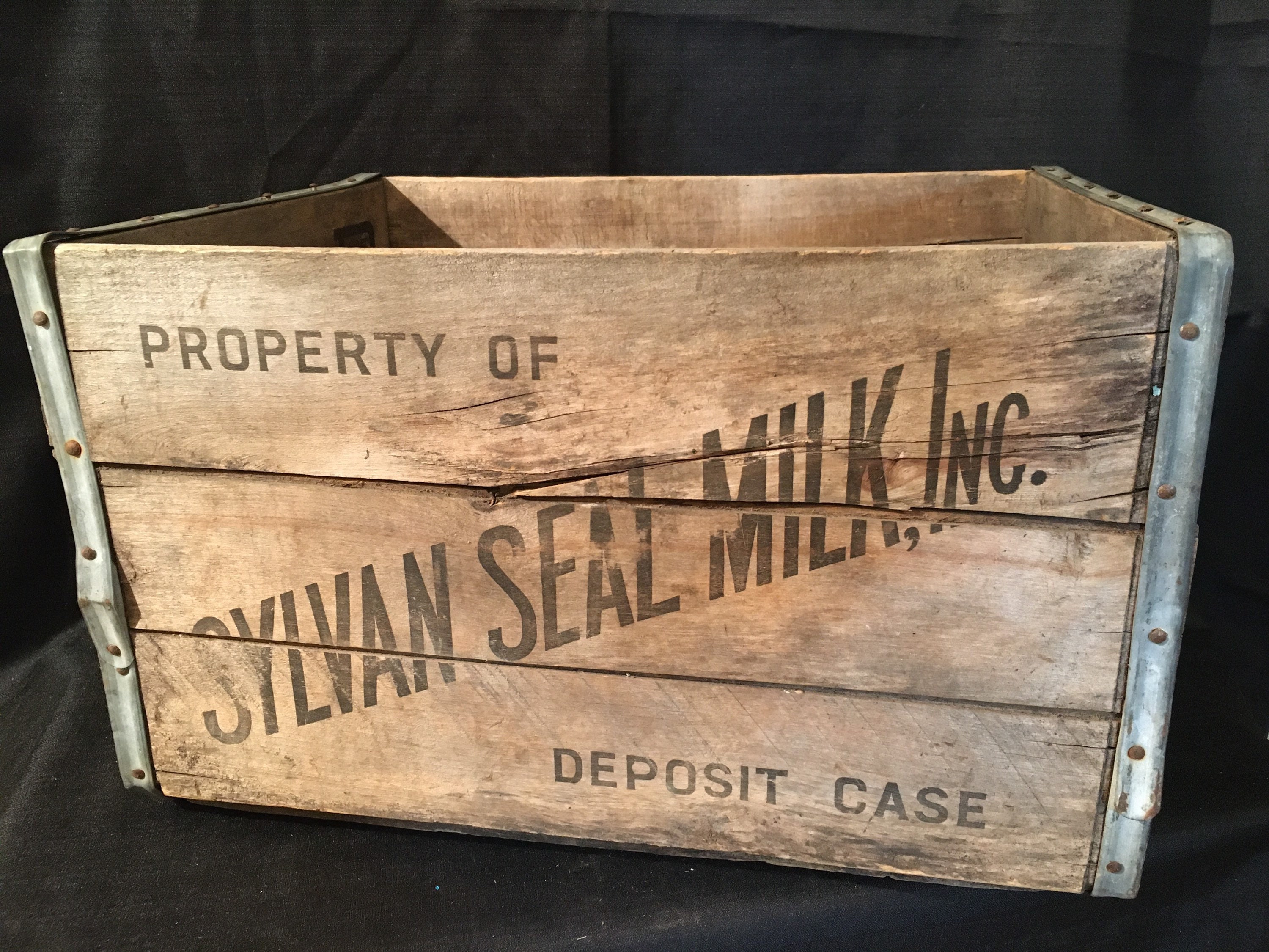 Vintage Sylvan Seal Milk Crate, Milk Box, Rustic Milk Crate, Wood and ...