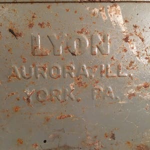 Vintage Lyon Metal Tool Box, Rustic Tool Caddy, Plant Caddy, Garden ...
