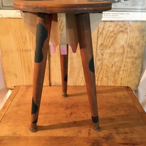 Vintage Cow Stool With Udders, Rustic Farmhouse Decor, 3-legged Stool ...