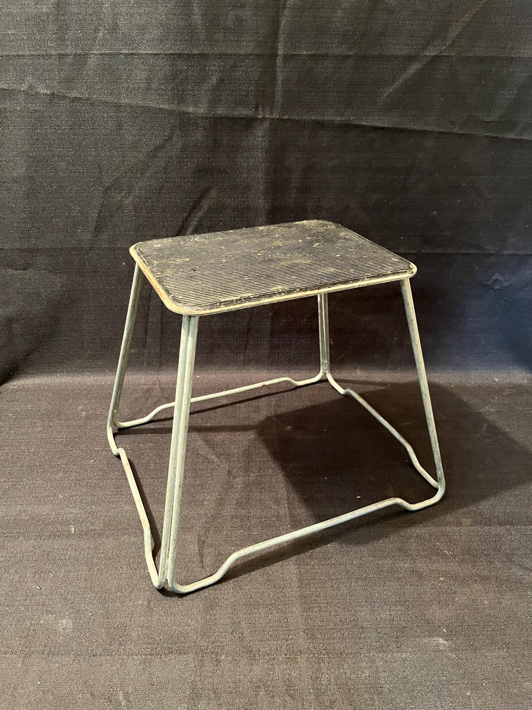 Vintage Industrial Step Stool, Small Metal Step Stool, Vintage ...