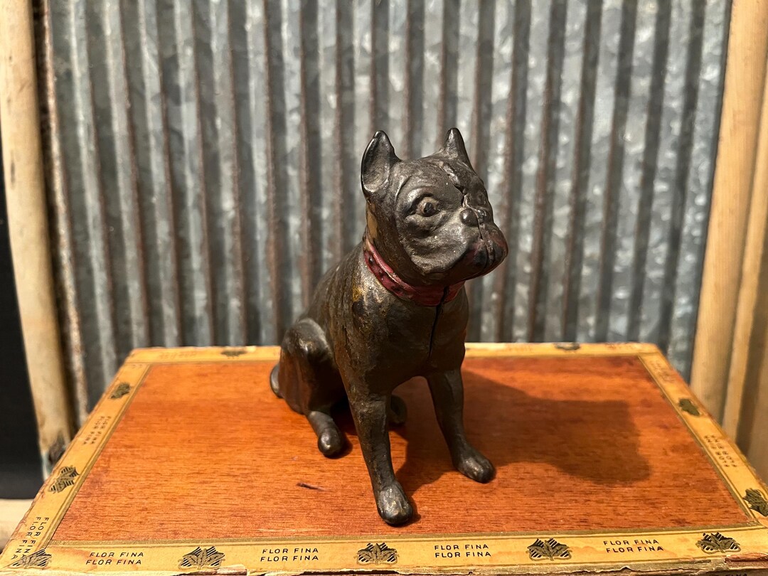 Bulldog Bank, Coin Bank, Animal Bank, Antique Cast Iron Bank, Dog Bank ...