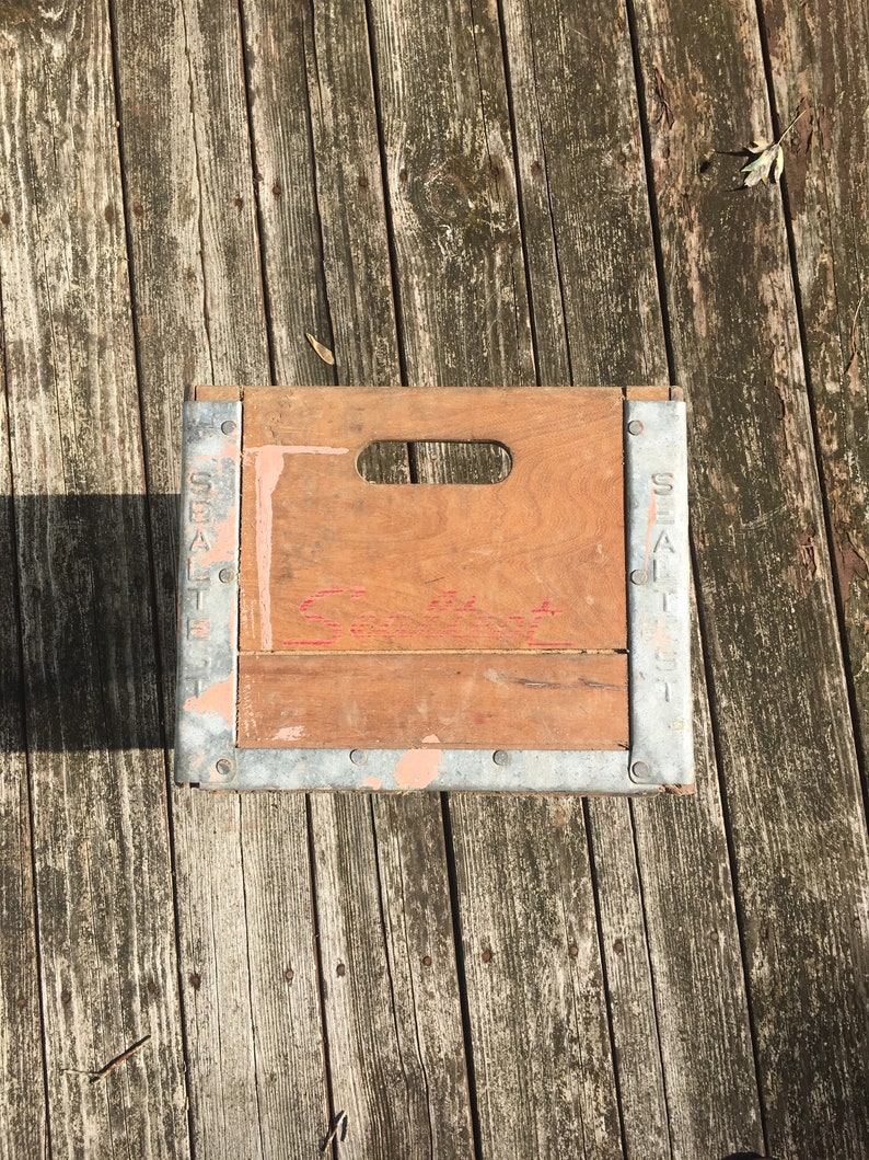 Vintage Sealtest Milk Crate Milk Box Rustic Milk Crate Wood - Etsy