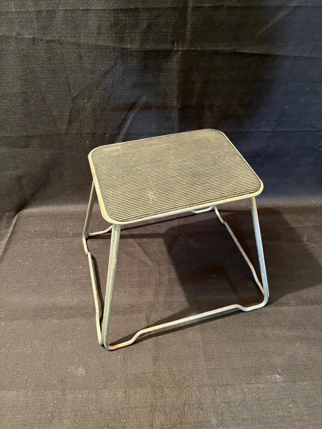 Vintage Industrial Step Stool, Small Metal Step Stool, Vintage ...