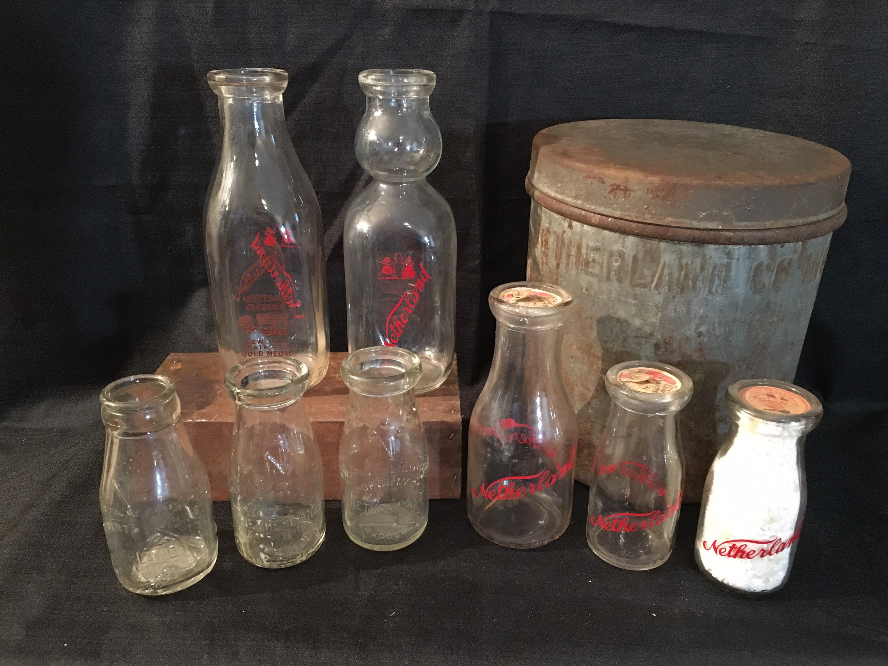 Netherland Dairy Syracuse NY Pyro Glass Milk Bottle | Etsy