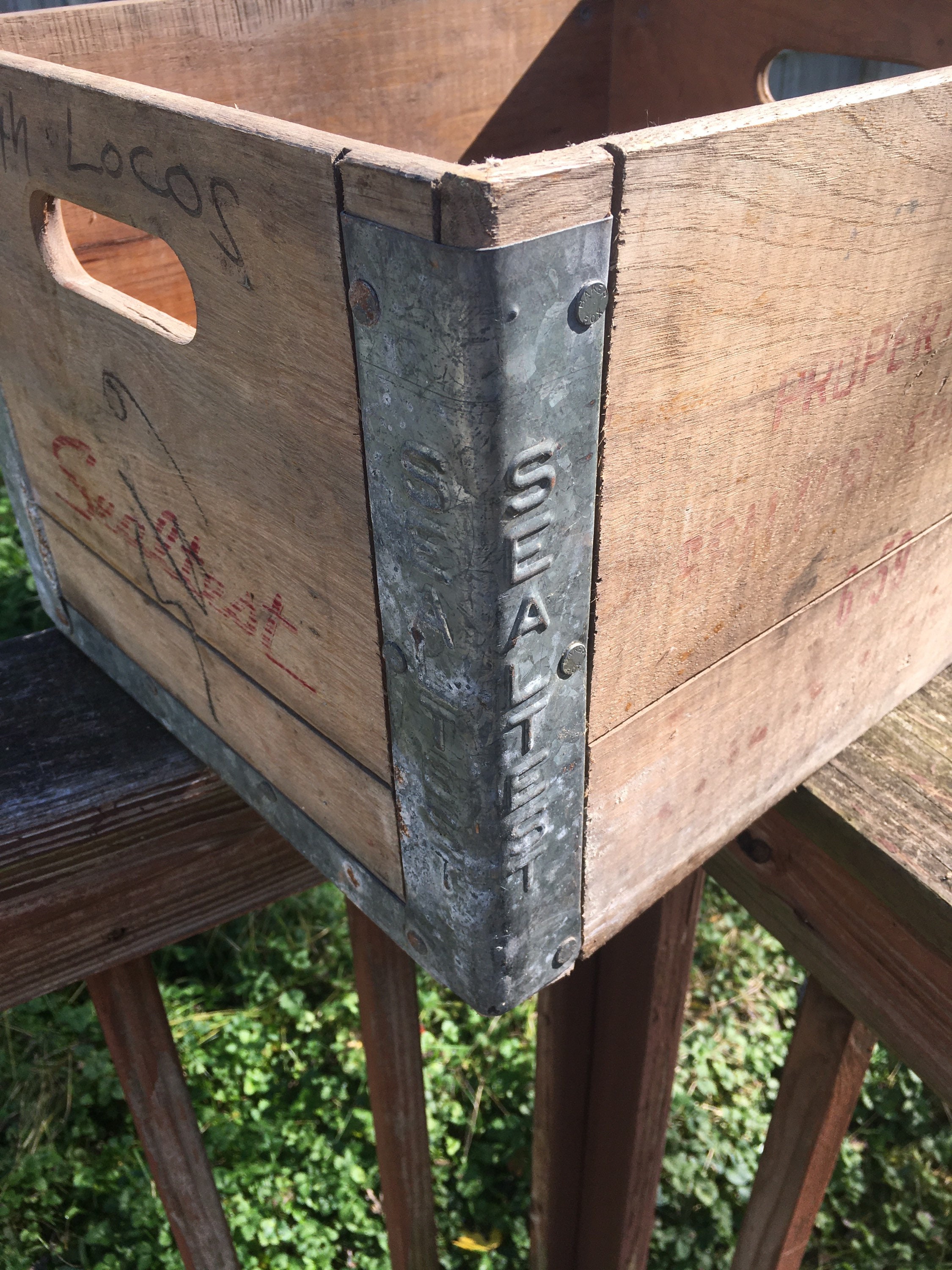 Vintage Sealtest Milk Crate Milk Box Rustic Milk Crate Wood - Etsy