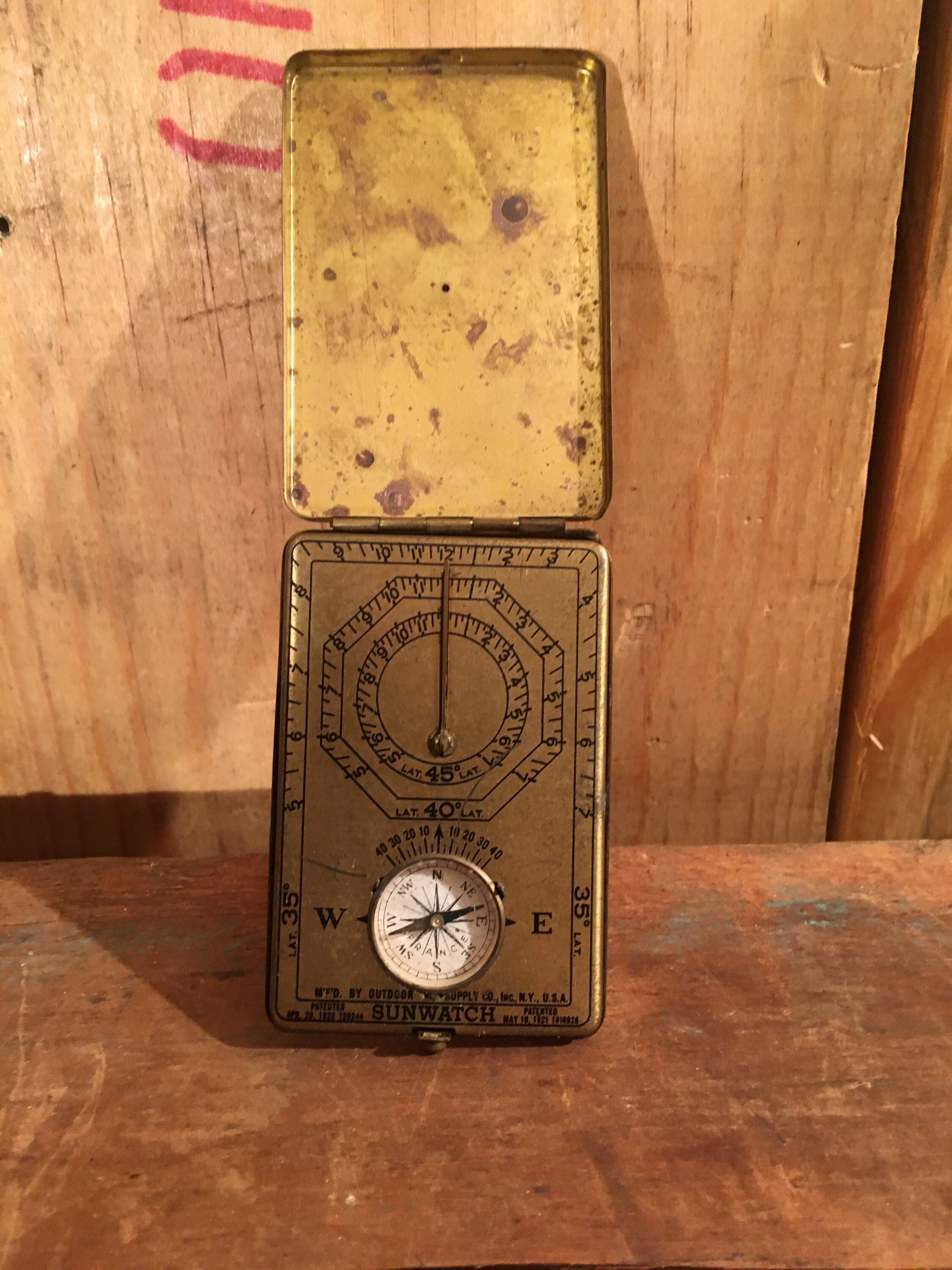 Antique Sunwatch Compass and Sundial Ansonia Clock Co. USA | Etsy