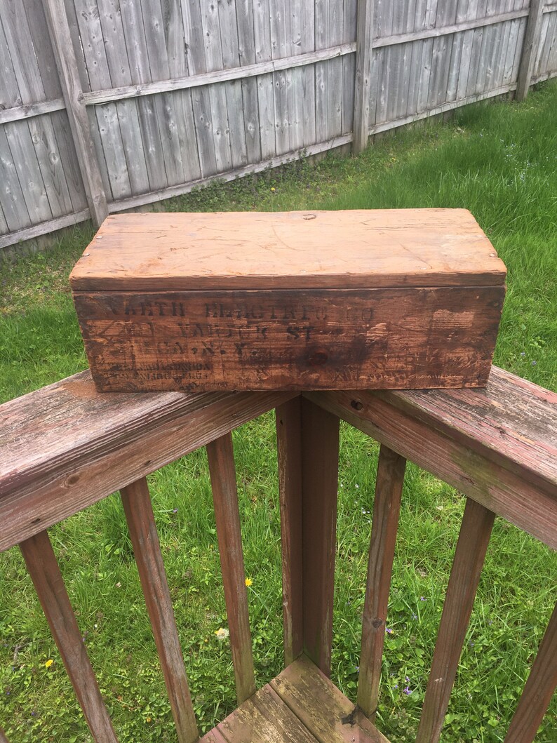 Antique Wood Shipping Box Rustic Storage Box Primitive Crate - Etsy