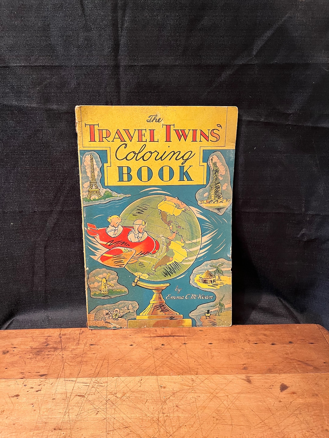 1936, Travel Twins Coloring Book, Vintage Children's Book, Emma C ...