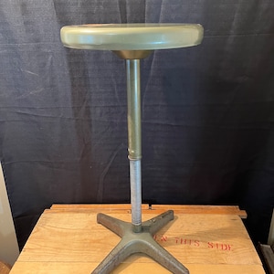 Vintage Adjustable Industrial Stool, Adjustrite Stool, Workshop Stool ...