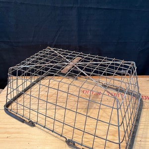 Vintage Wire Shopping Basket, Large Wire Market Basket, Rustic ...