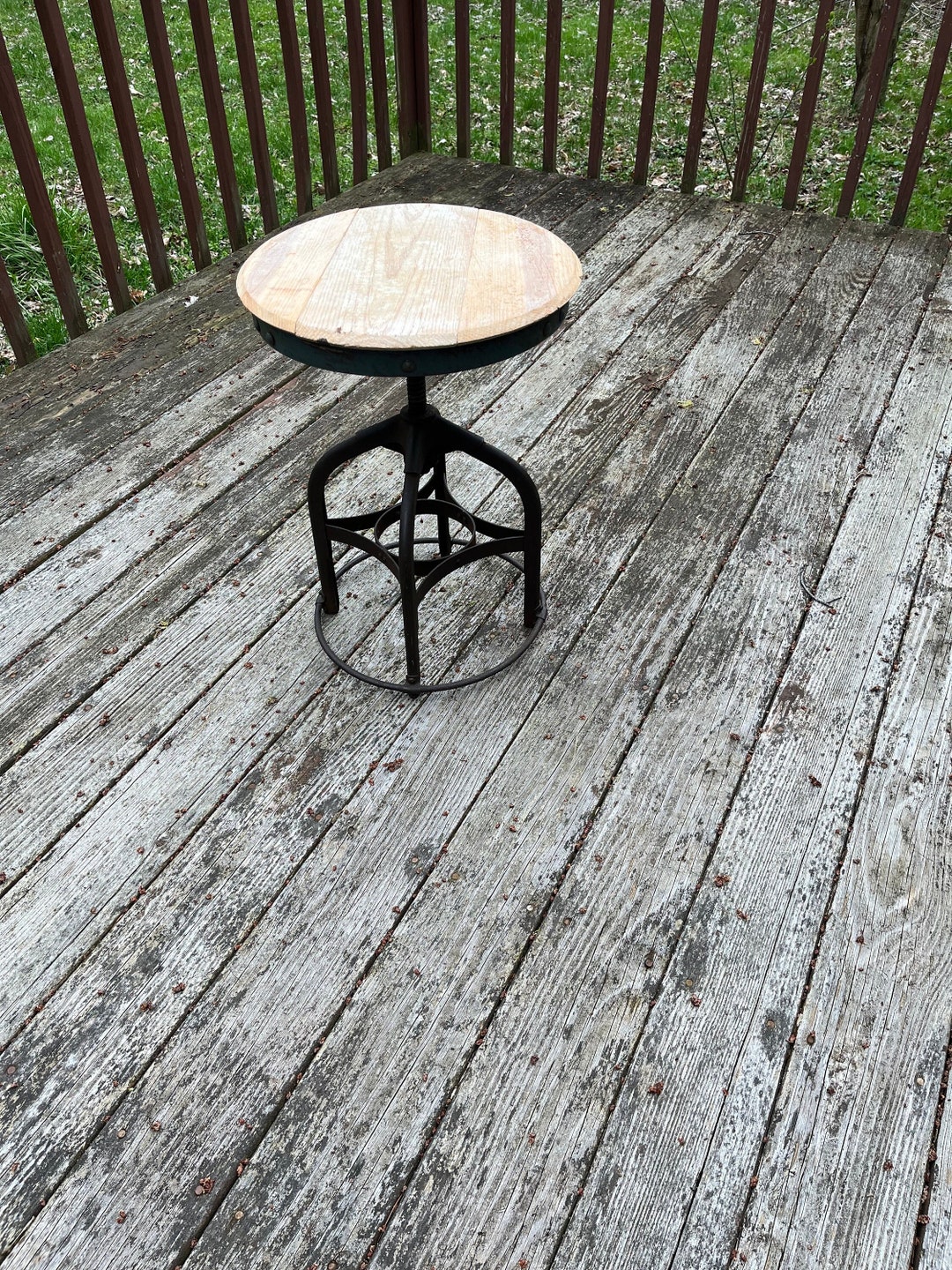 Vintage Industrial Stool, Workshop Stool, Tall Metal Stool - Etsy