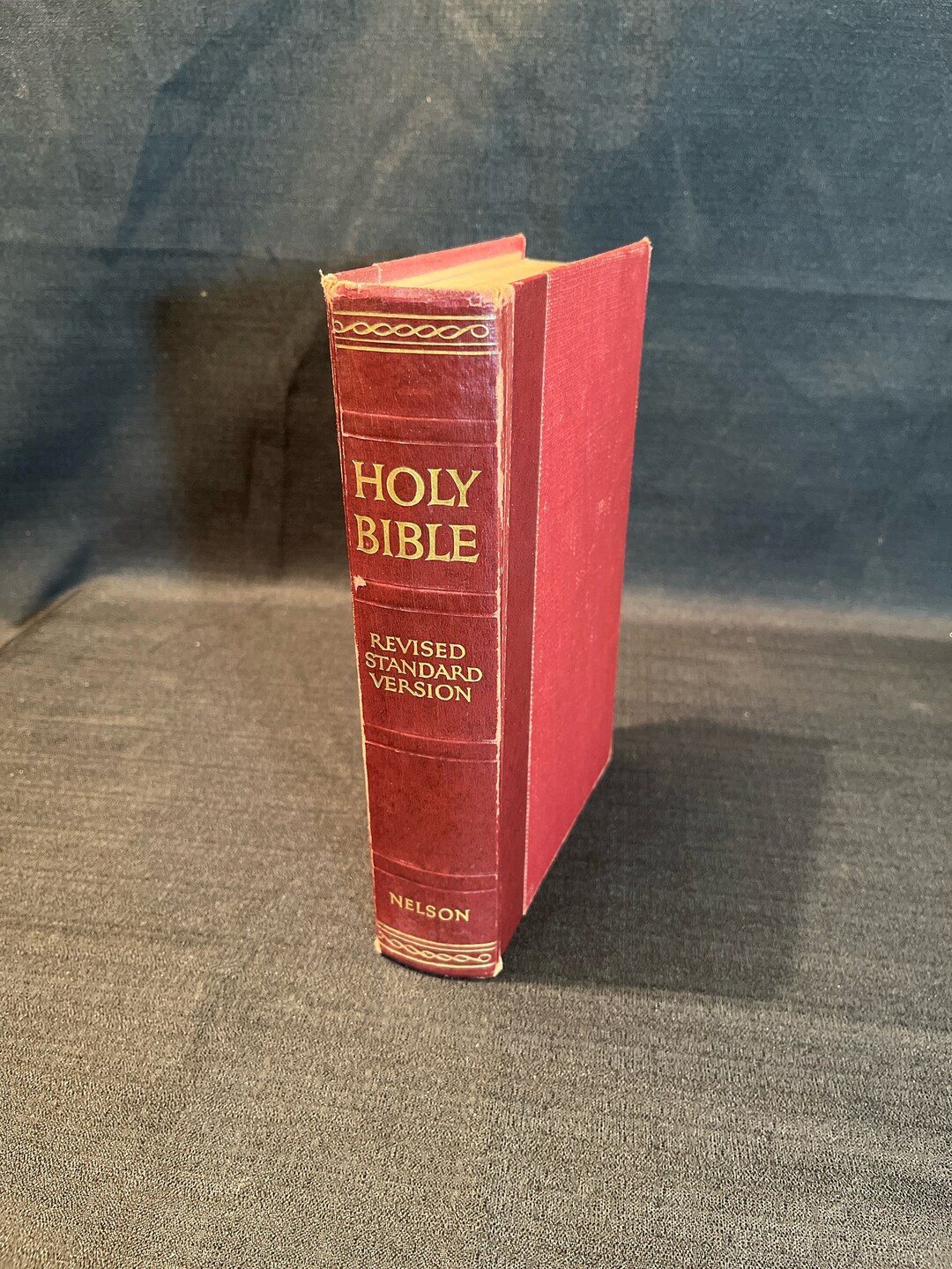 1953, the Holy Bible, Thomas Nelson and Sons, Vintage Bible, Red Holy ...