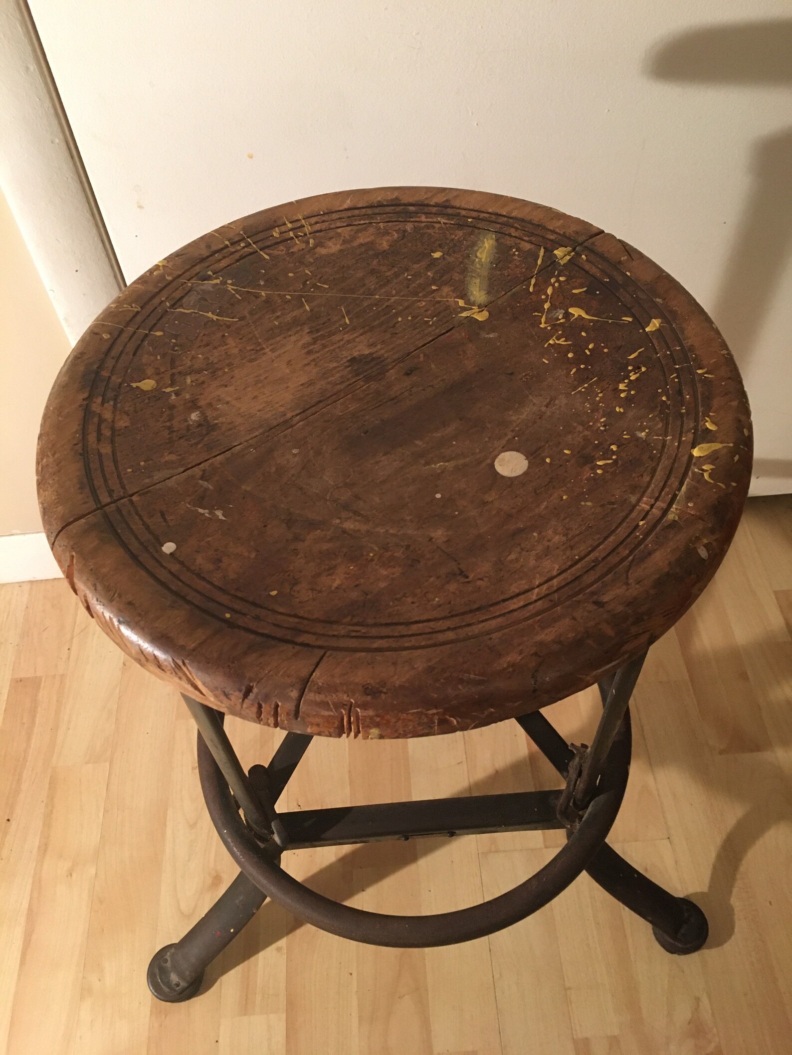 Vintage Industrial Stool Workshop Stool Tall Metal Stool | Etsy