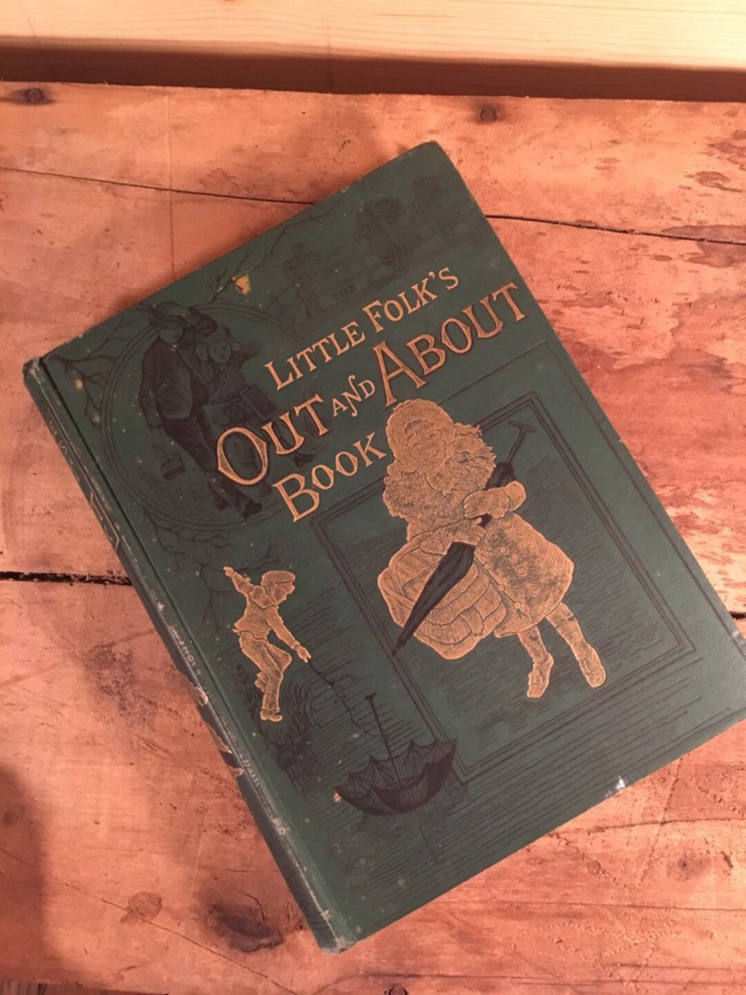 1890, the Little Folks Out and About Book, Chatty Cheerful, Antique ...
