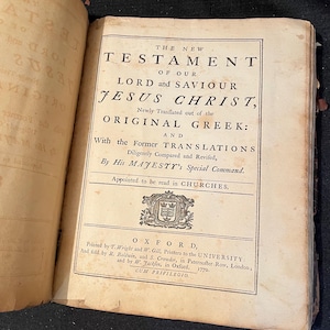 1770, Antiquarian Holy Bible, Pictorial Family Bible, Oxford, KJV, Old ...