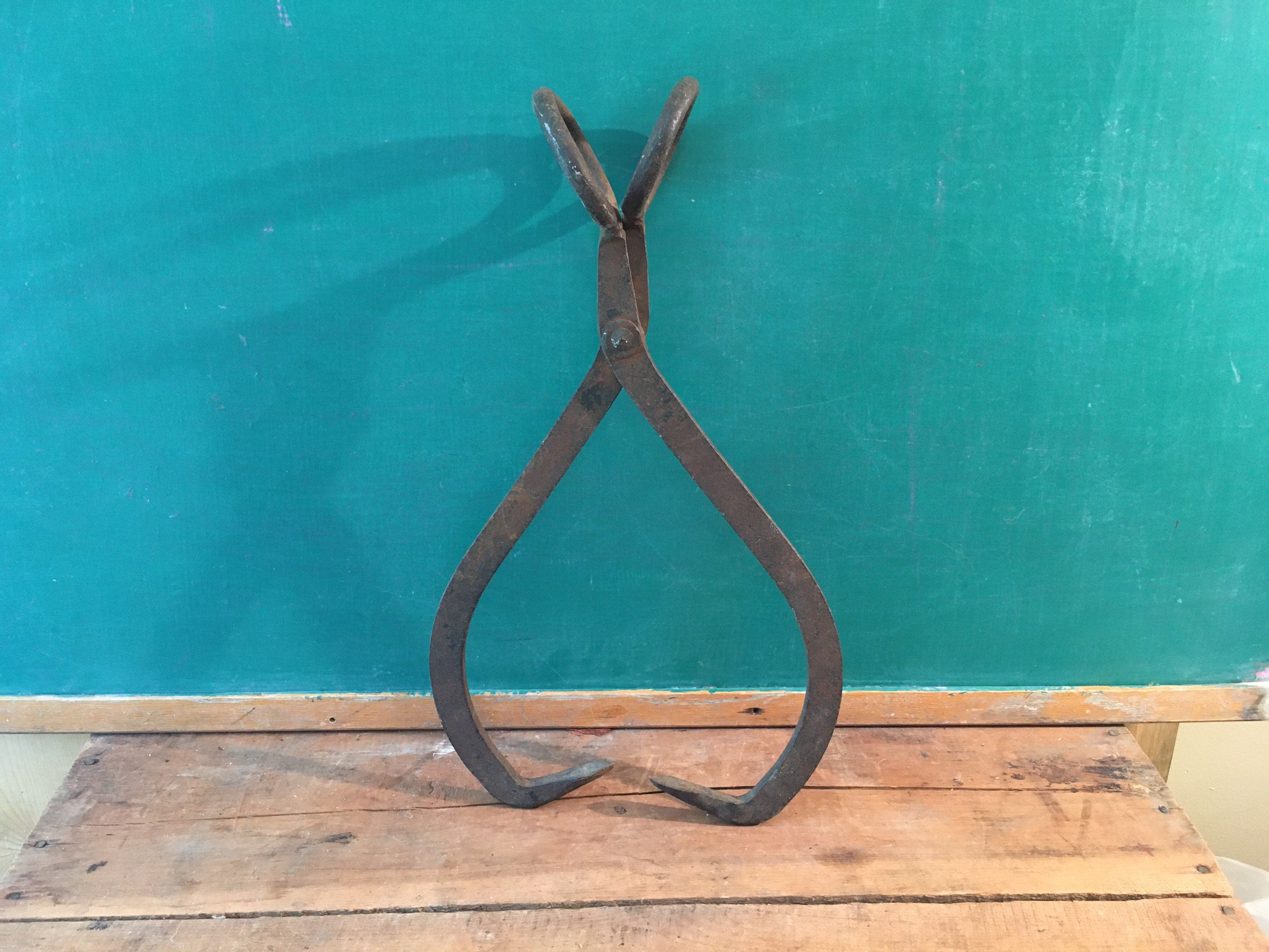 Hand Forged Antique Ice Block Tongs Ice Hook Hand Forged | Etsy