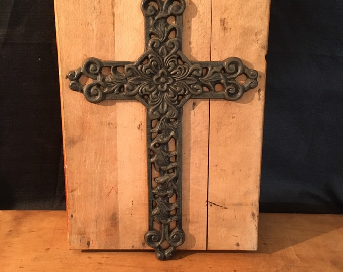 Vintage Cast Iron Cross, Rustic Cross, Religious Home Decor - Etsy