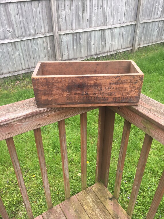 Antique Wood Shipping Box Rustic Storage Box Primitive Crate - Etsy