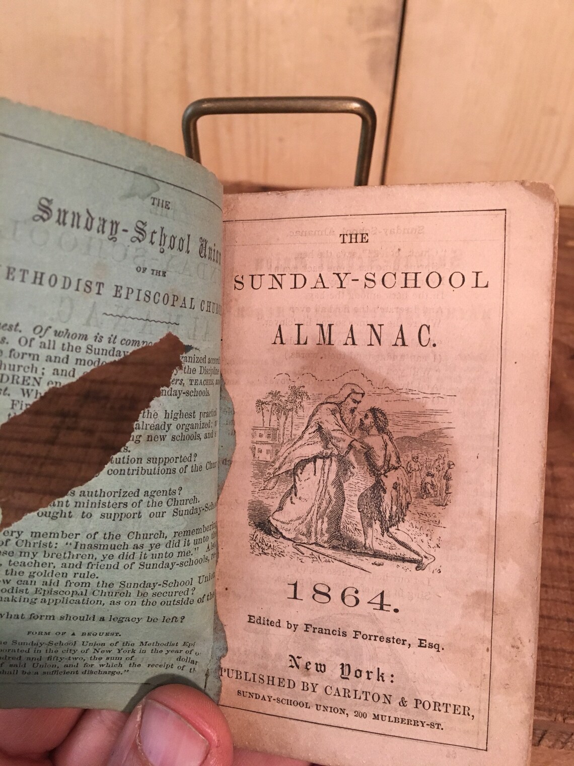 1864 Sunday School Almanac Antique Book - Etsy
