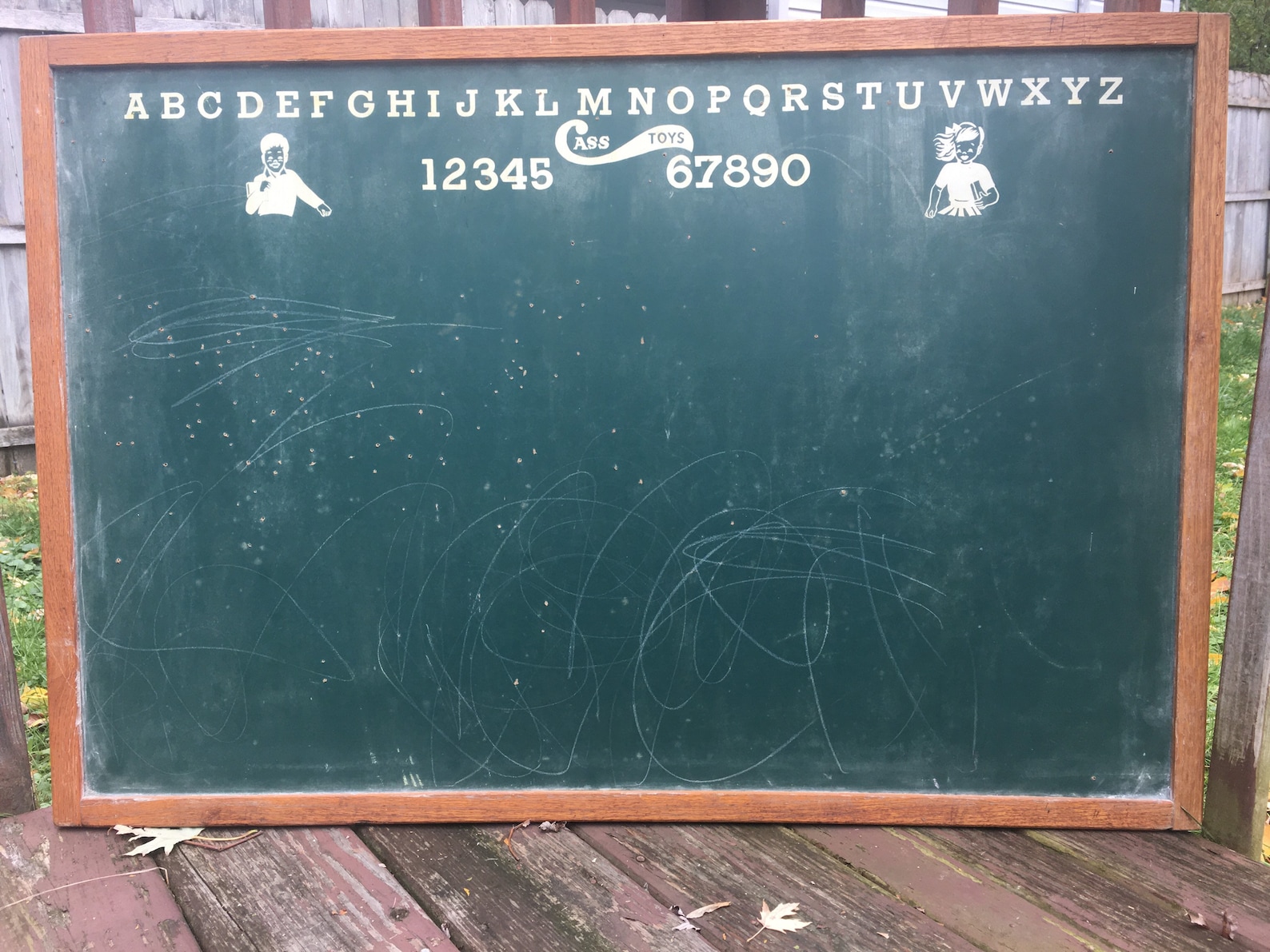 Vintage Cass Toys Children's Chalkboard Green Chalkboard | Etsy