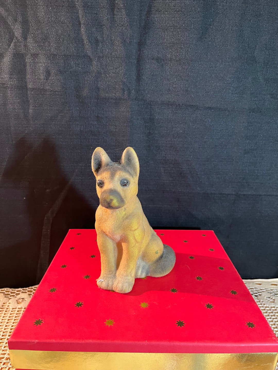 Vintage Fuzzy Flocked German Shepherd Bank, Toy Dog Bank, Shepherd Coin ...