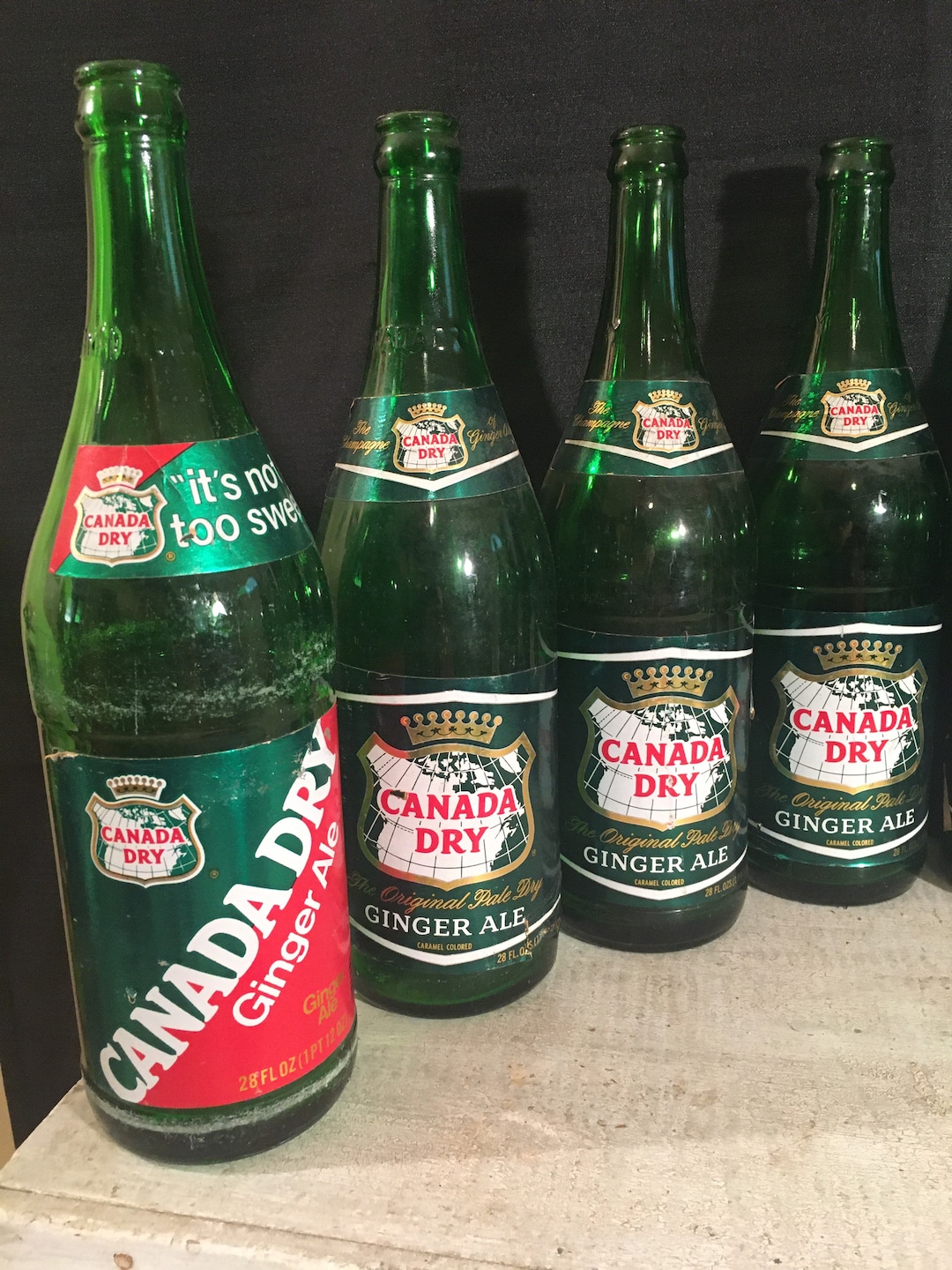 Canada Dry Bottle, Vintage Soda Bottle, Canada Dry Ginger Ale, 28 Ounce ...