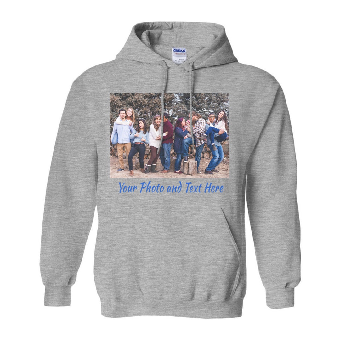 Customized Photo Hoodie With Your Photo and Text Printed on Your Choice ...