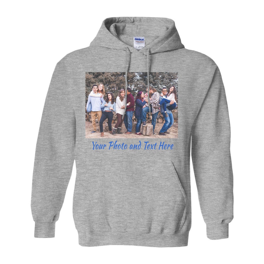 Customized Photo Hoodie with Your Photo and Text Printed on | Etsy
