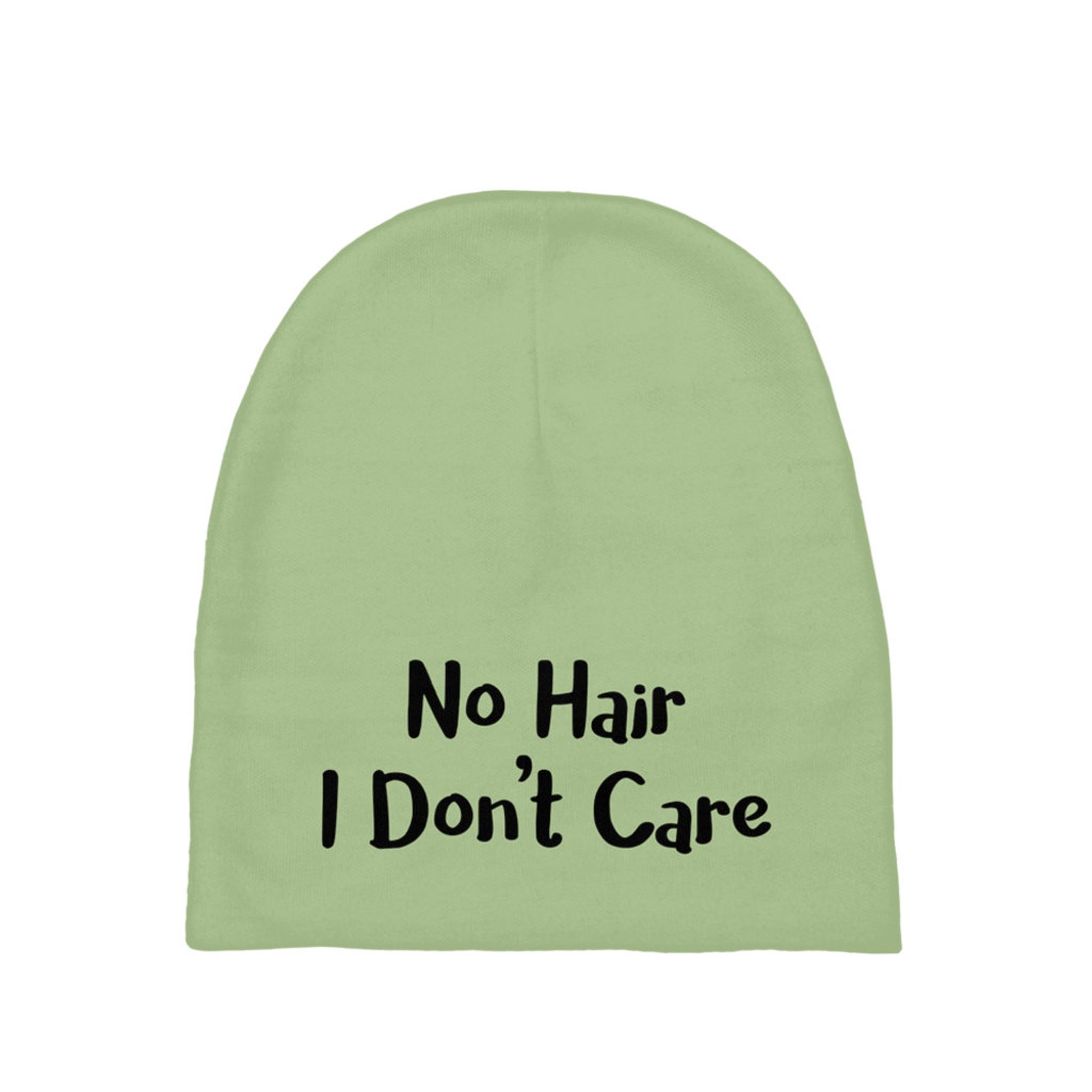 PEAK Funny Baby Beanie Hat no Hair I Don't | Etsy