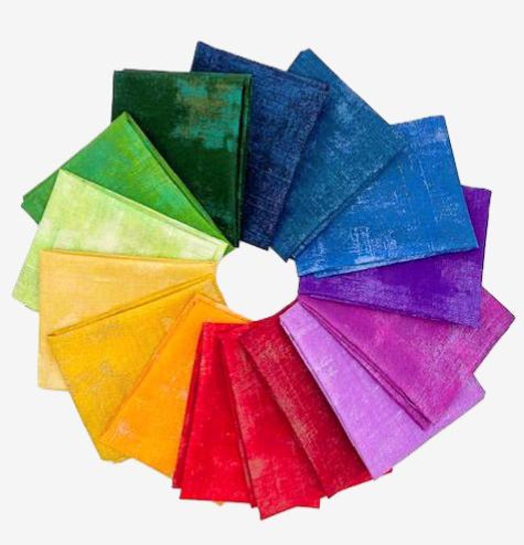 Grunge "rainbow" 15 Fat Quarters in Bold Colors - Etsy