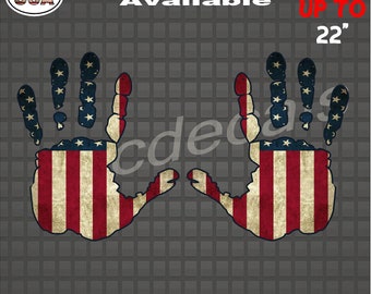 Hand Print Decal | Etsy