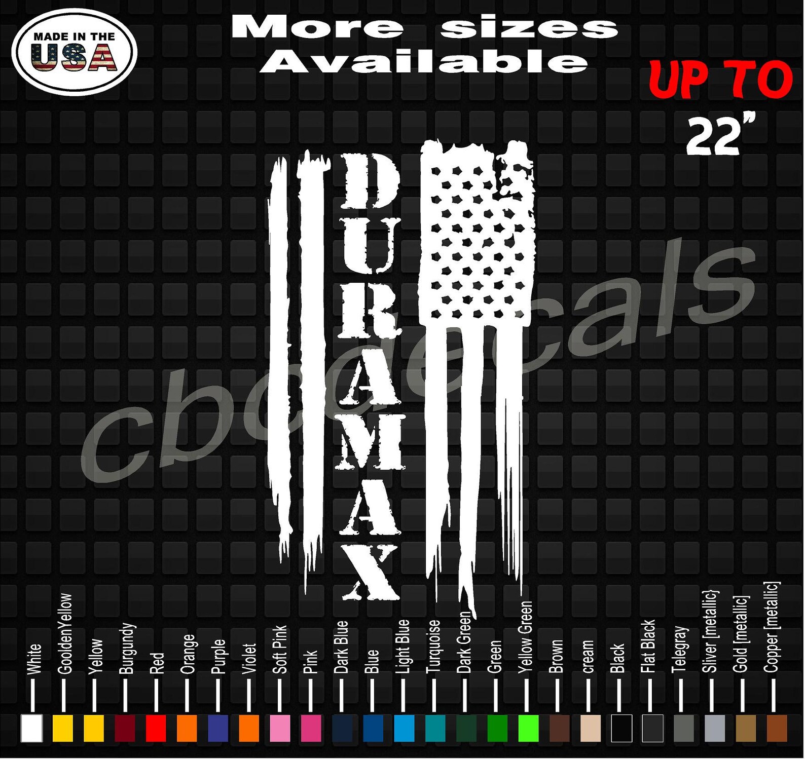 Duramax American Flag Vinyl Decal Sticker Duramax Diesel | Etsy Australia