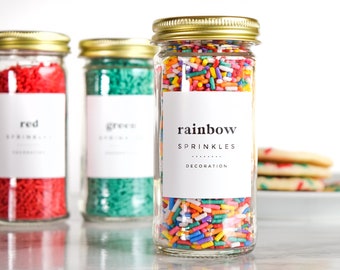 Modern Sprinkles Extract Labels Personalization Available | Etsy