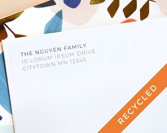 Return Address Labels 150 per Package Made From 100% Recycled Label ...