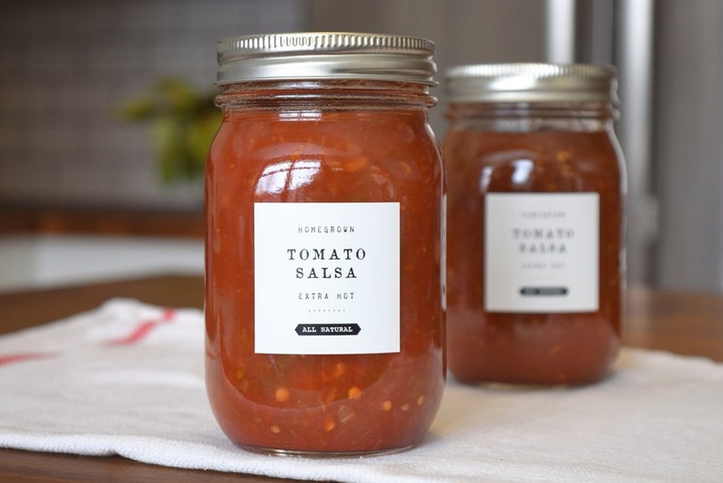 Farmhouse Jar and Canning Labels Personalized Water and - Etsy