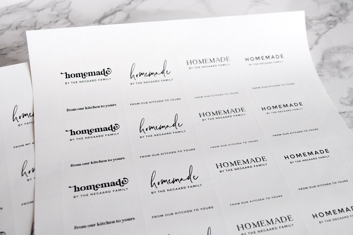 Homemade Labels Variety Pack of Custom Write-in Stickers for - Etsy