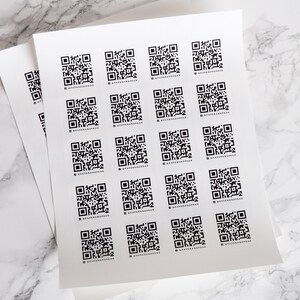 40 Custom QR Code Labels • Personalized Stickers With Your URL + Text ...
