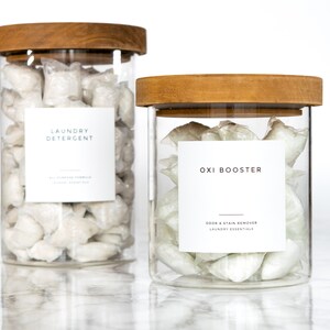 Clean-modern Laundry Room Essentials Labels • Water and Oil Resistant ...