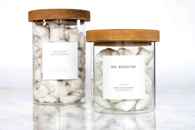 Clean-modern Laundry Room Essentials Labels Water and Oil - Etsy