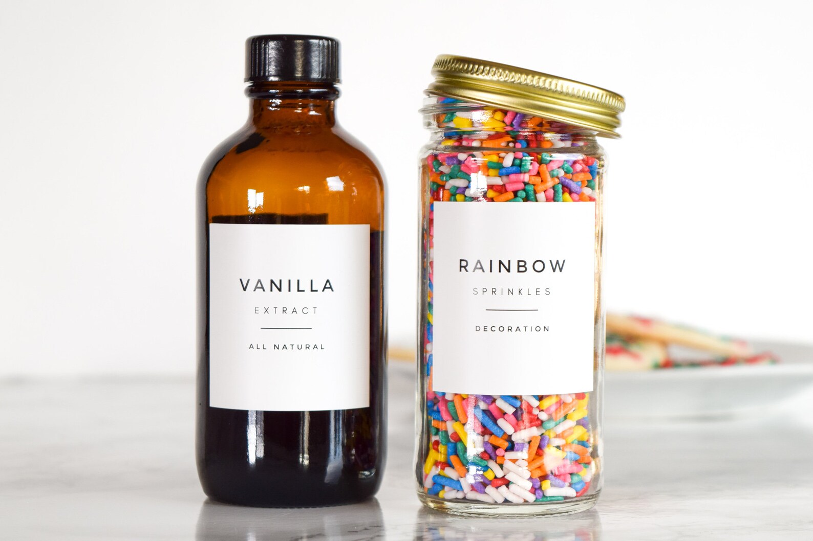 Modern Sprinkles Extract Labels Personalization Available - Etsy