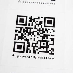 40 Custom QR Code Labels • Personalized Stickers With Your URL + Text ...