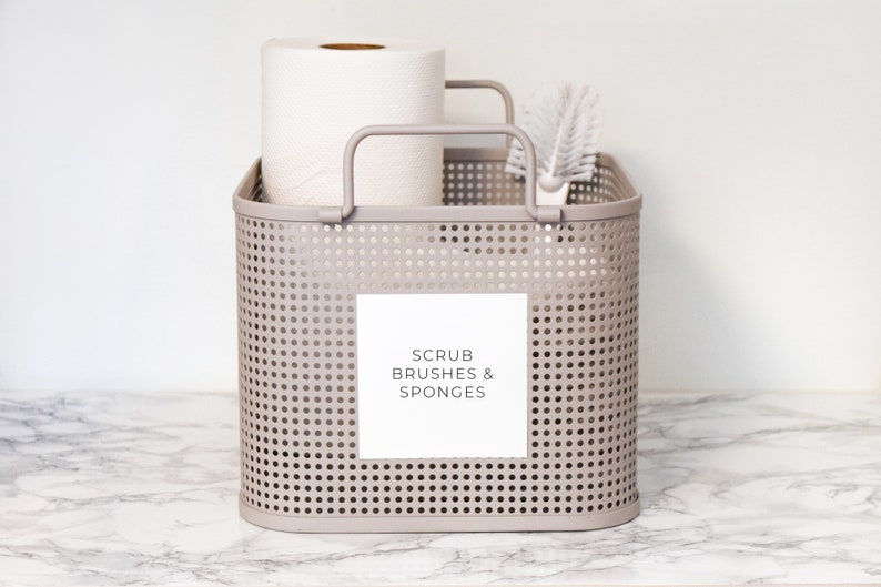 Minimalist Home Organization Labels for Bath Linen Closets | Etsy