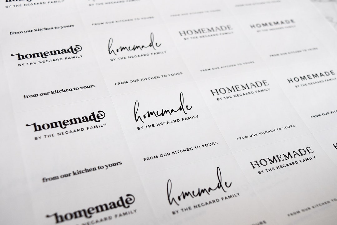 Homemade Labels • Variety Pack of Custom Write-in Stickers for Gifts ...