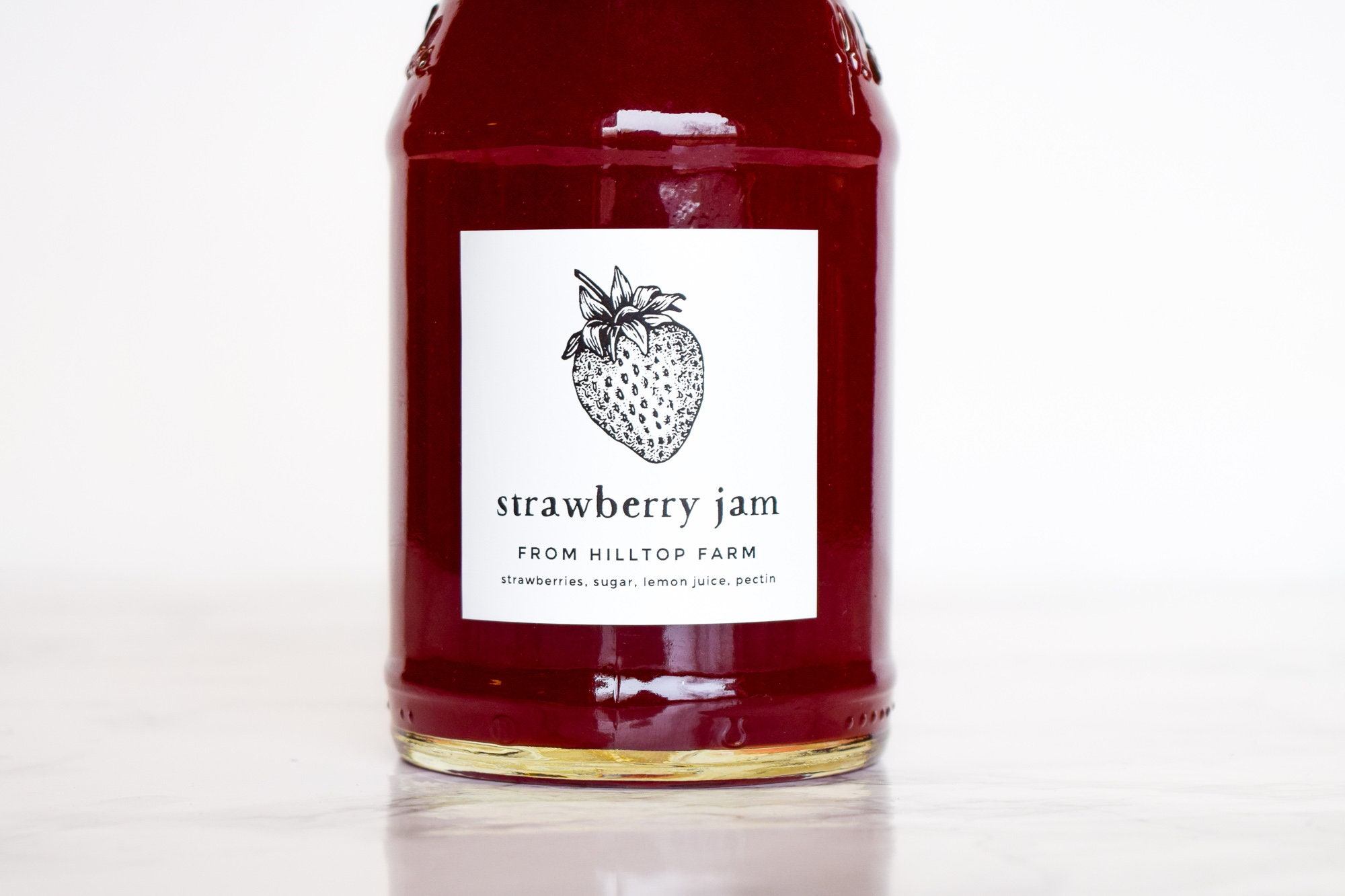 Strawberry Jam Jelly Labels Custom Stickers for Packaging | Etsy